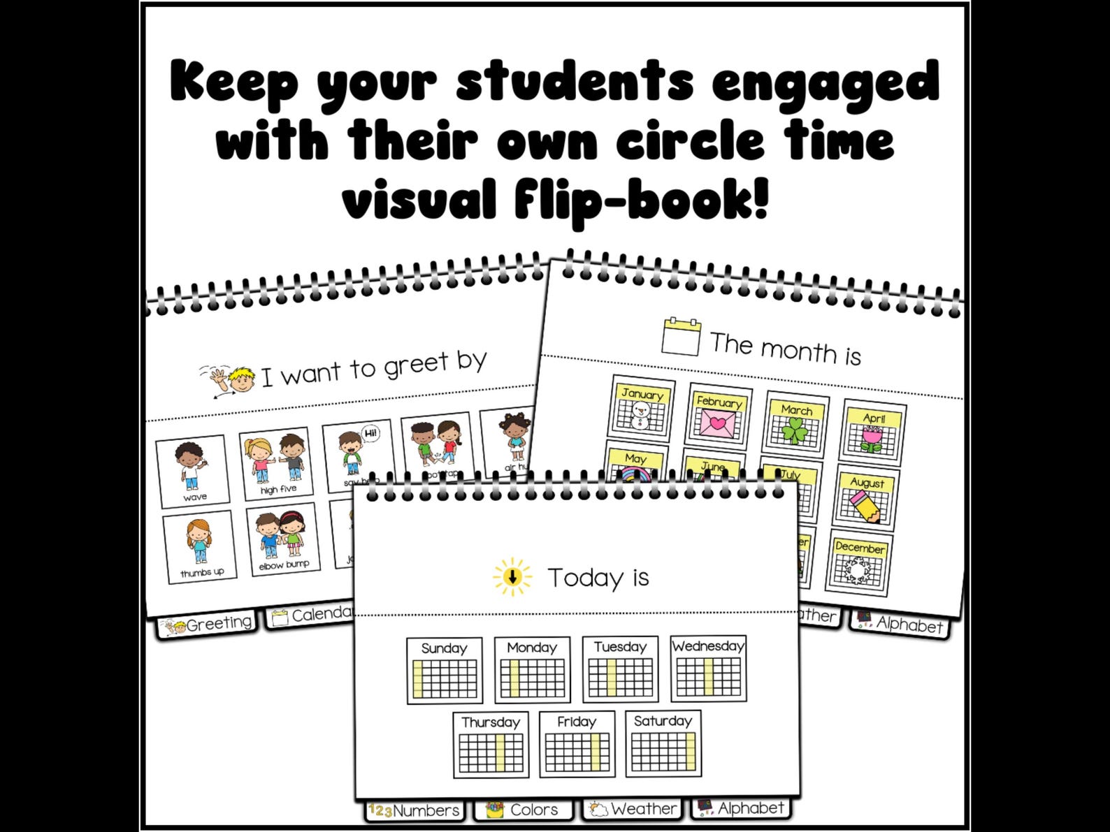 Circle Time Visual Flip-book, Morning Meeting Interactive Notebook ...