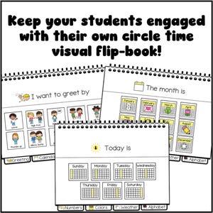 Circle Time Visual Flip-book, Morning Meeting Interactive Notebook ...