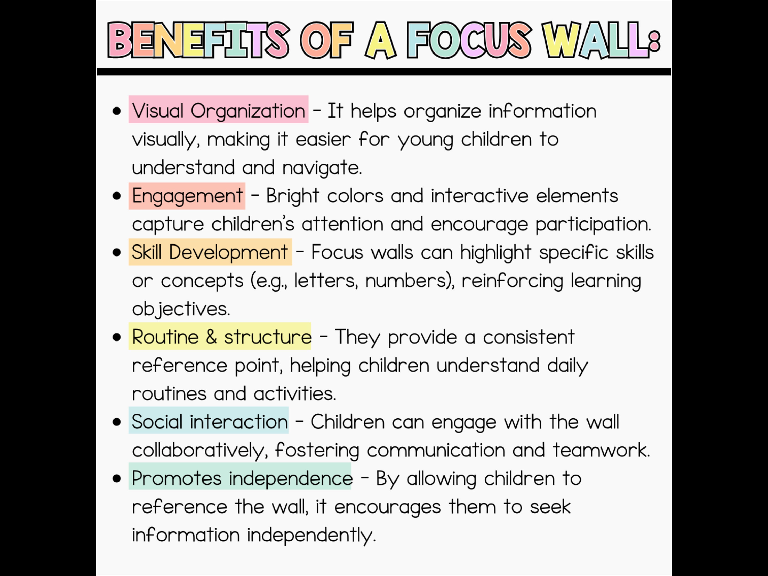 Special Education Learning Target Focus Wall, Prek Focus Wall Kit ...