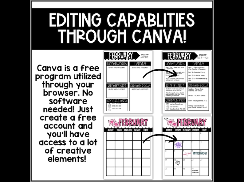 Editable Take Home Folder Canva Templates, Student Homework Folder ...