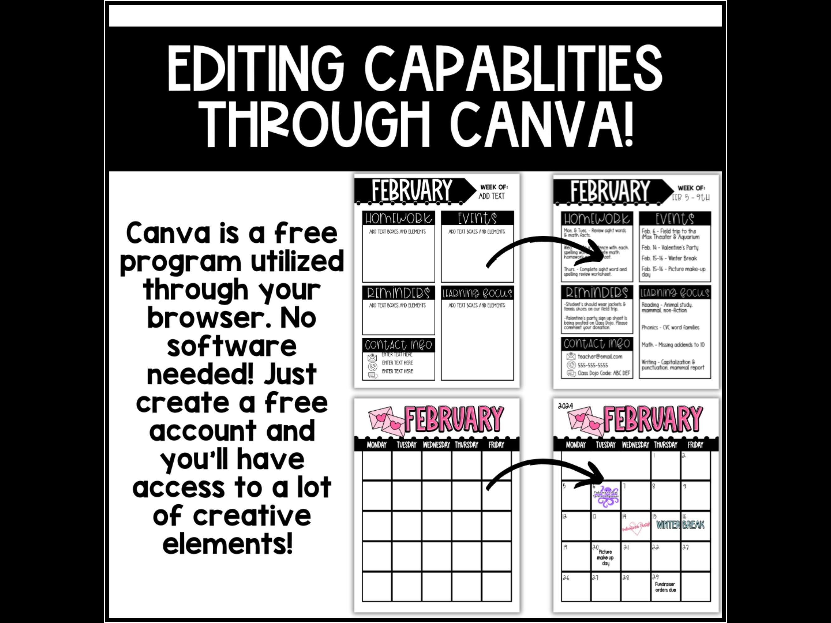 Editable Take Home Folder Canva Templates, Student Homework Folder ...