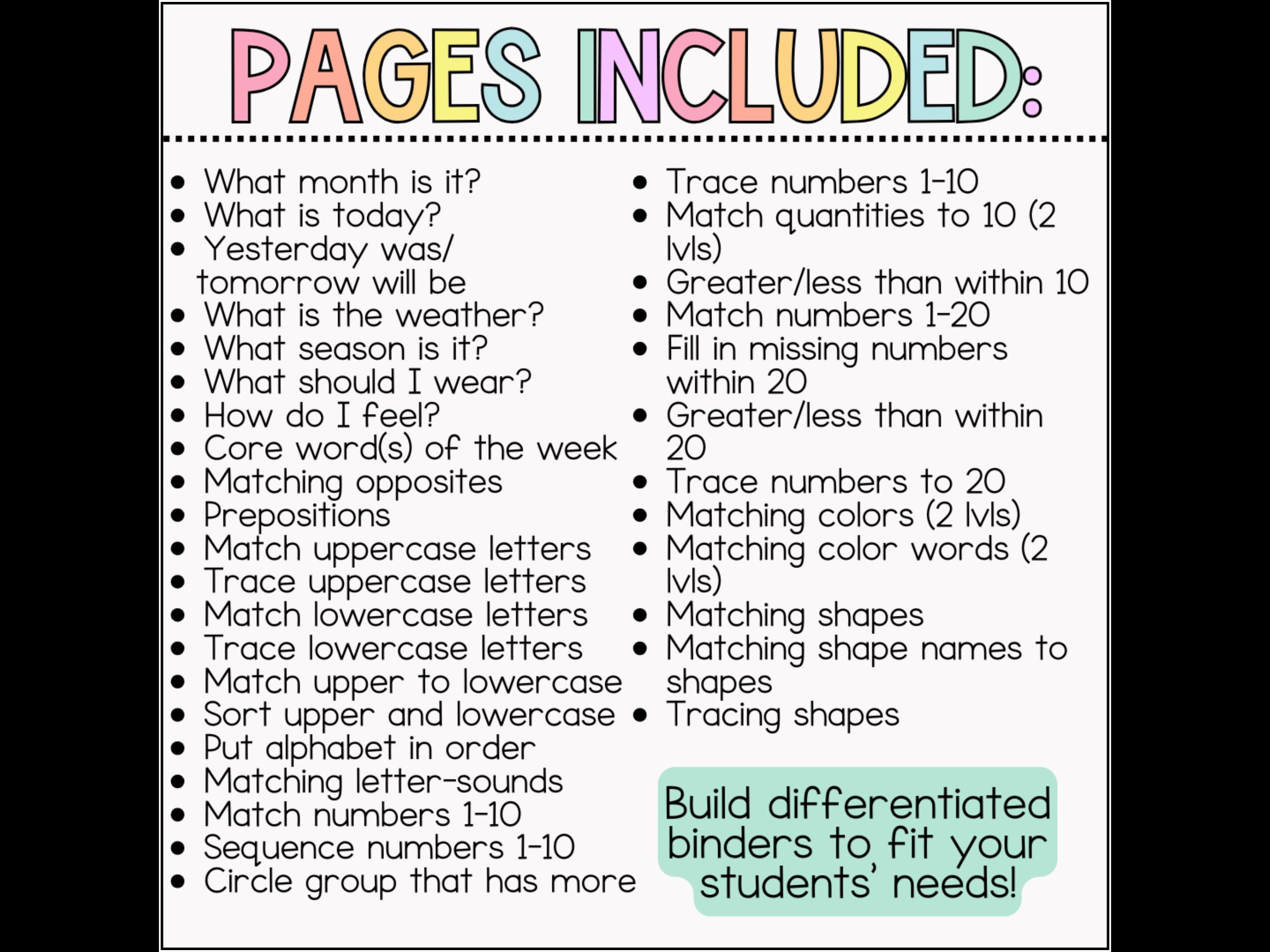 Morning Warm-up Binder, Morning Meeting Binder, Special Education ...