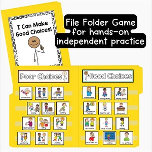 Good and Poor Choices Activities, Good Choices Adapted Books, Behavior ...