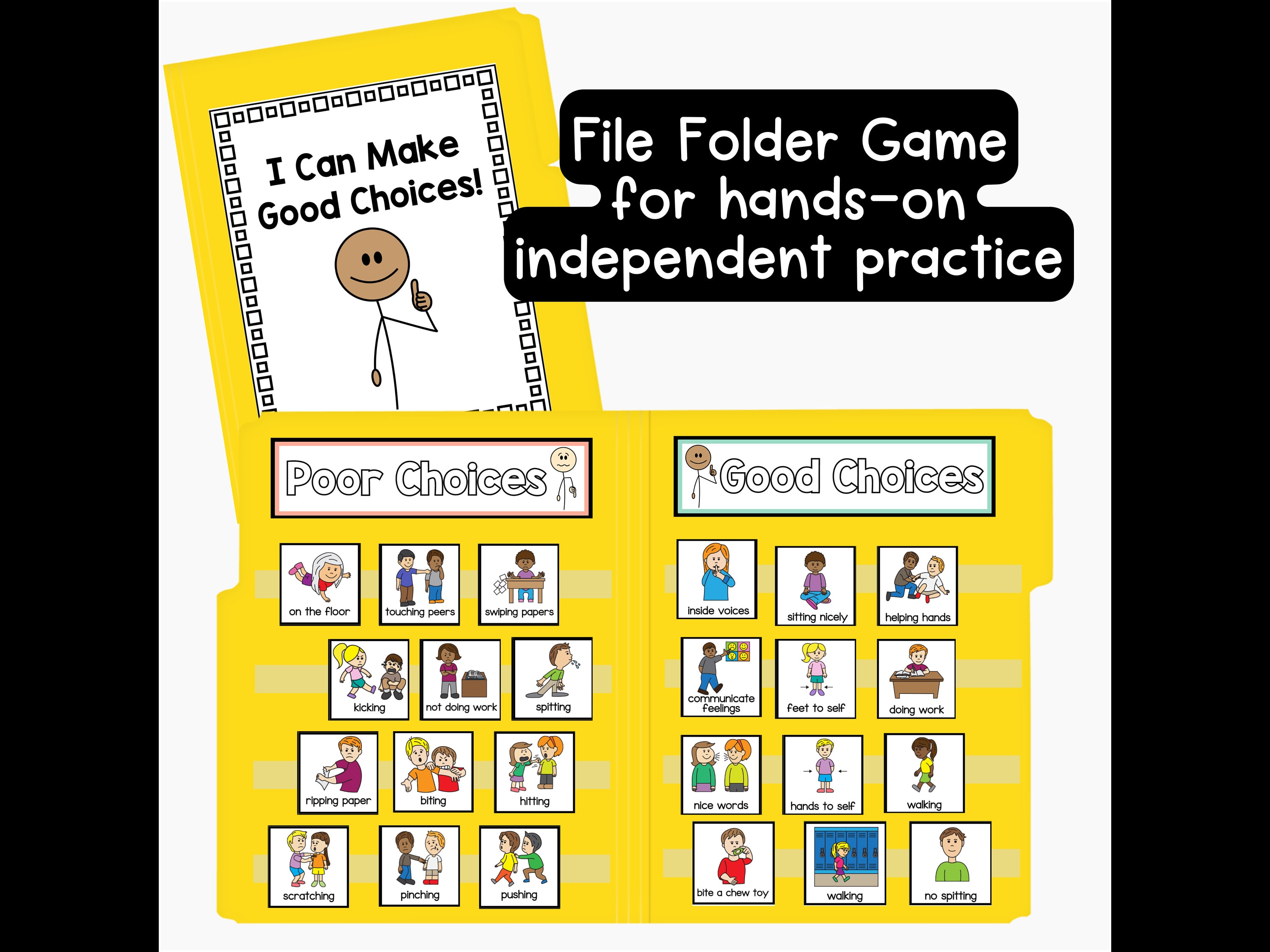 Good and Poor Choices Activities, Good Choices Adapted Books, Behavior ...