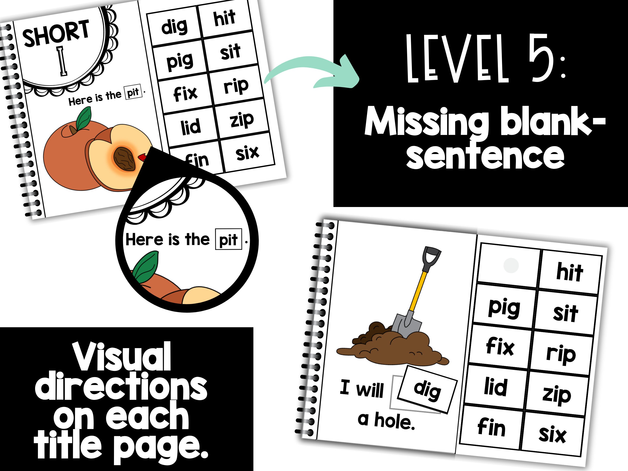 Short I Adapted Books, CVC Adapted Books, Special Education Skill ...