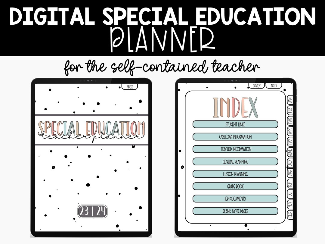 Digital SELF CONTAINED Boho Special Education Planner - Etsy