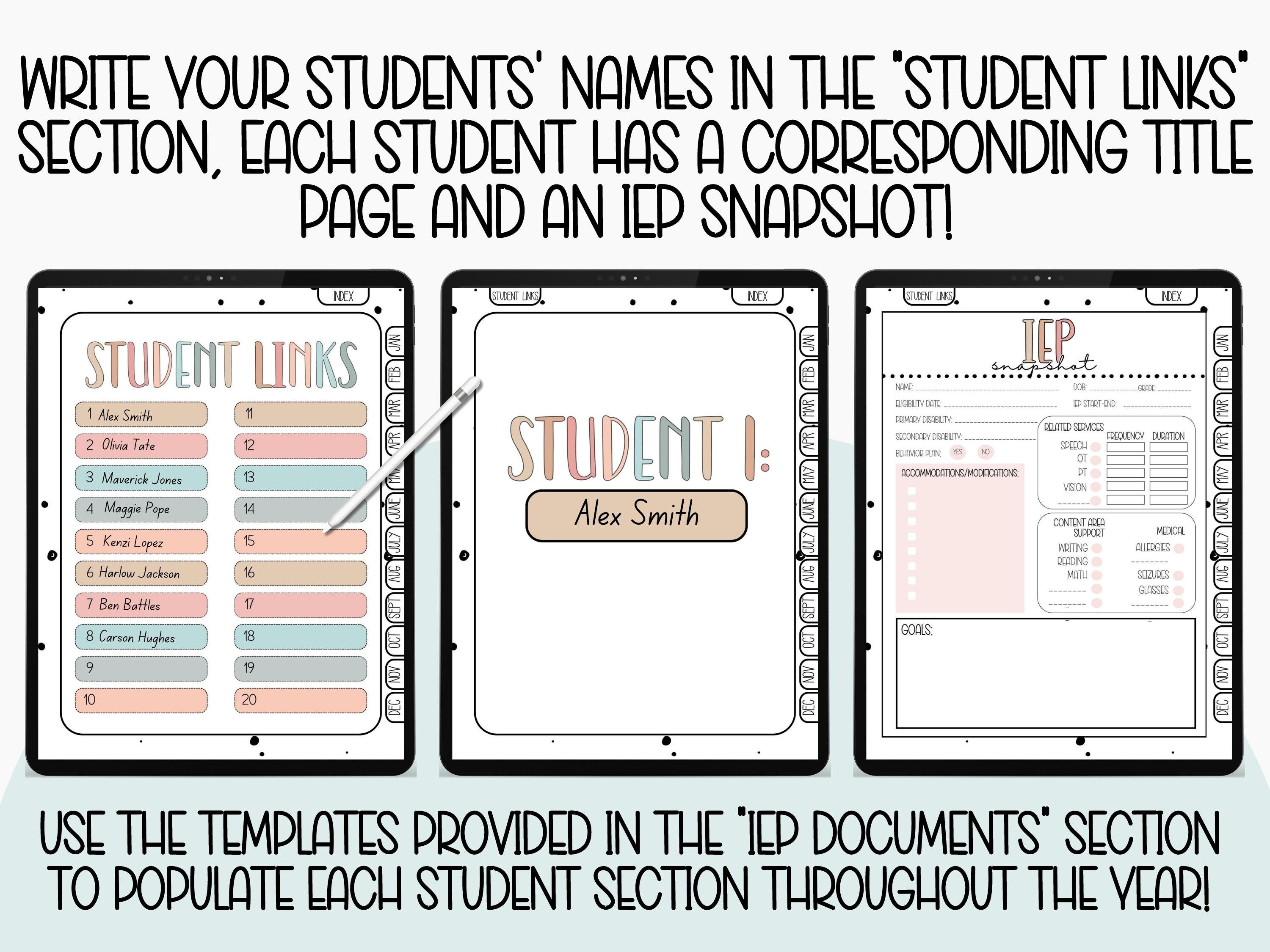 Digital SELF CONTAINED Boho Special Education Planner - Etsy
