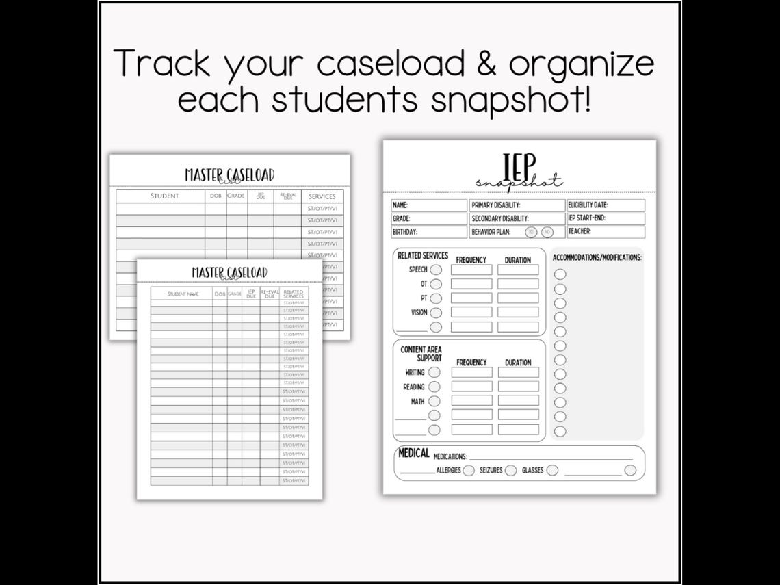 Editable IEP Meeting Planner Templates, Canva Templates, Printable ...