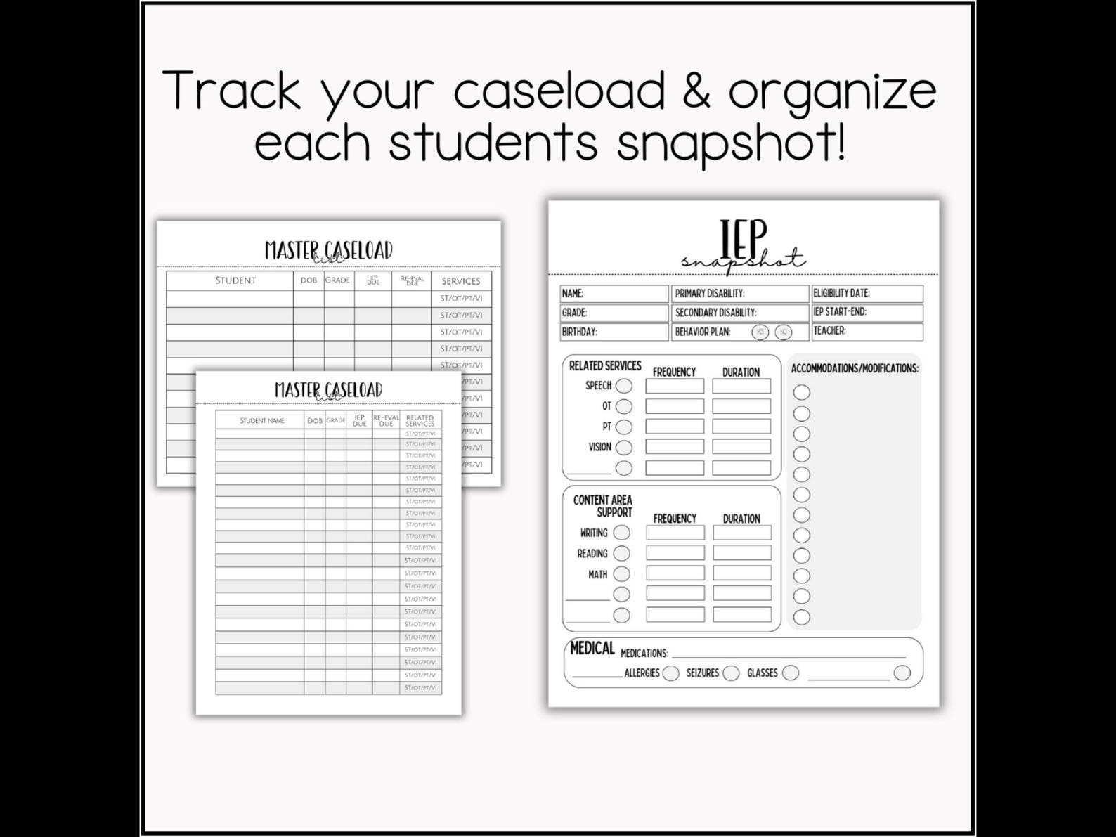 Editable IEP Meeting Planner Templates, Canva Templates, Printable ...