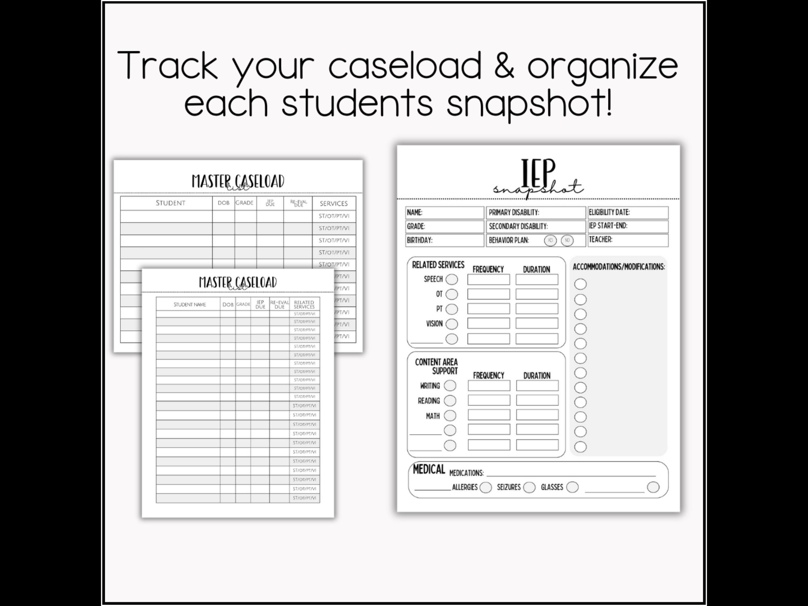 Editable IEP Meeting Planner Templates, Canva Templates, Printable ...