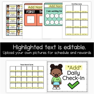 Editable Visual Flip Schedule, First Then Boards, Token Boards, SPED ...