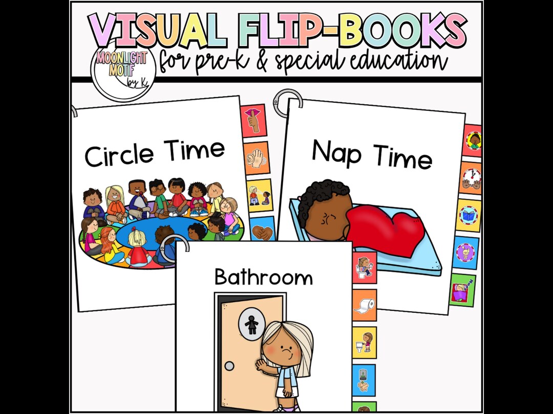 Visual Flip-books, Circle Time Expectation Flip-book, Bathroom Routine ...