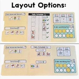 Visual Support Dashboard, File Folder Daily Schedule, Special Education ...