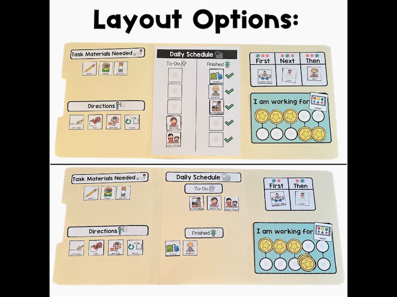 Visual Support Dashboard, File Folder Daily Schedule, Special Education ...