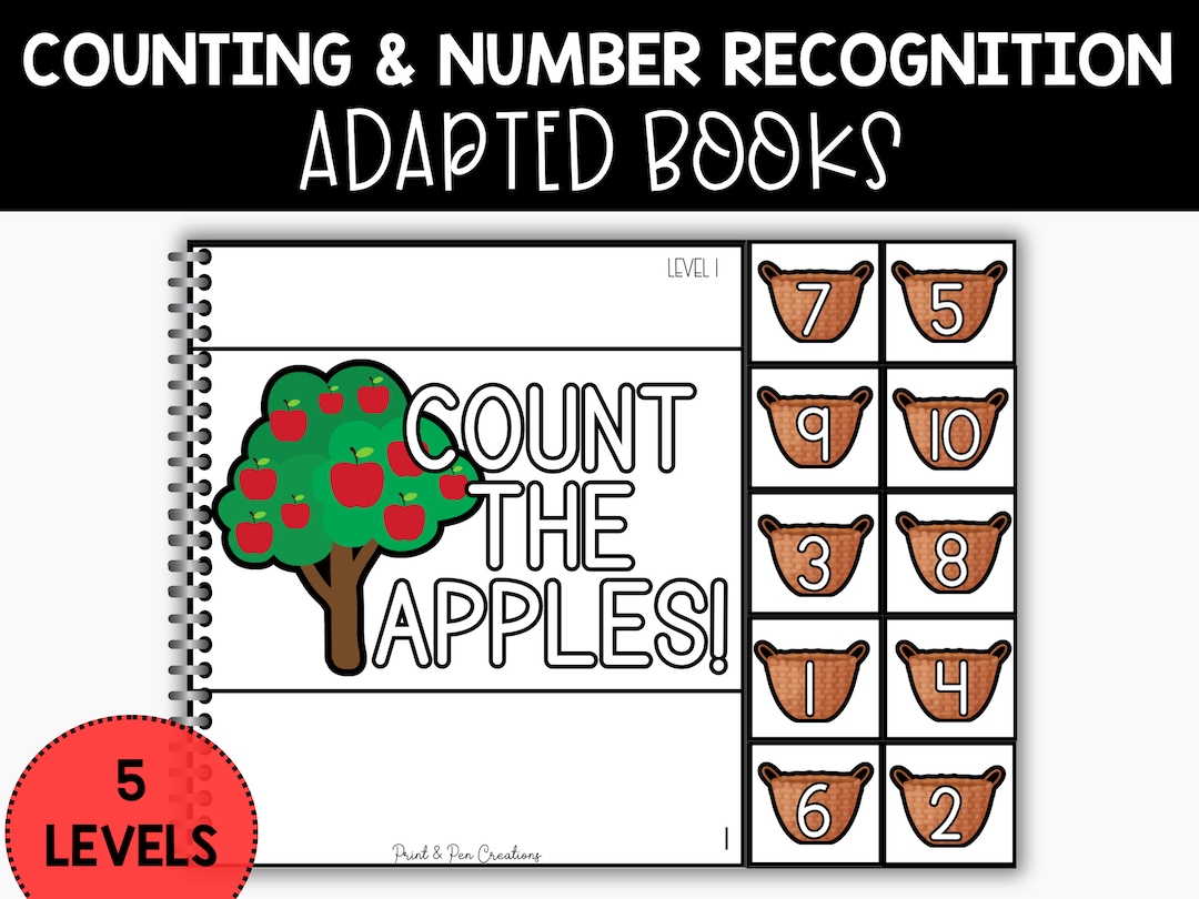Counting and Number Identification Adapted Book, Special Education ...