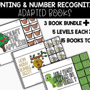 Counting and Number Identification Adapted Book Bundle, Special ...