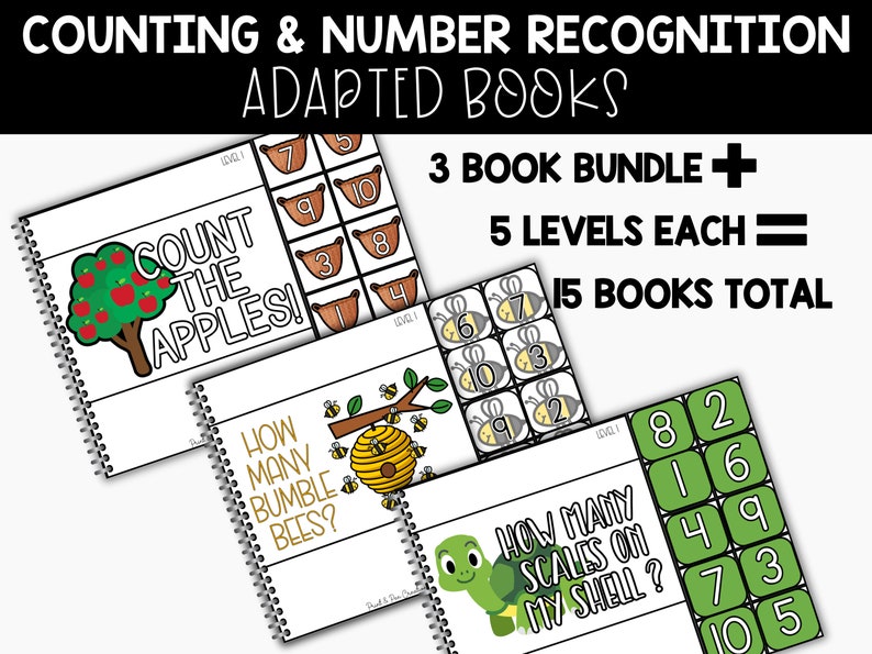 Counting and Number Identification Adapted Book Bundle, Special ...