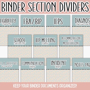 Editable Parent IEP Binder, Printable IEP Meeting Tracker, Editable ...