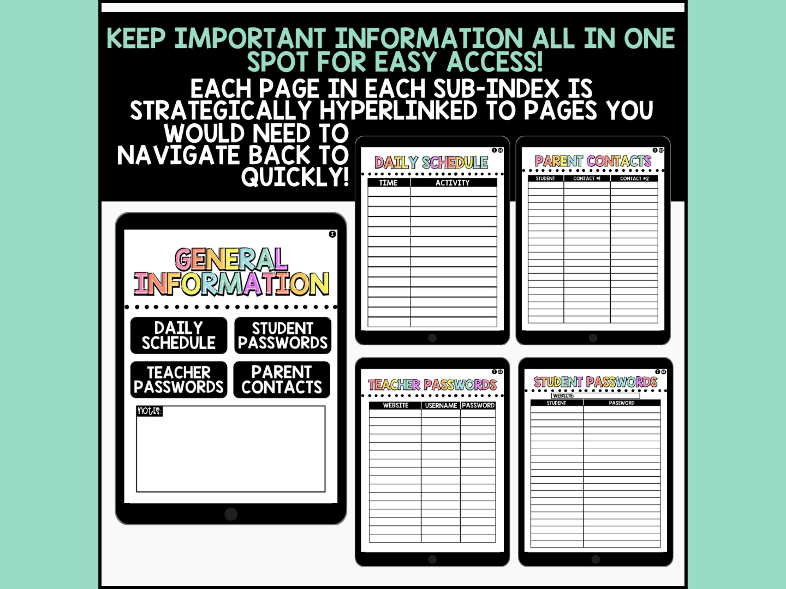 Digital Special Education Planner, Case Manager Notebook, SPED ...