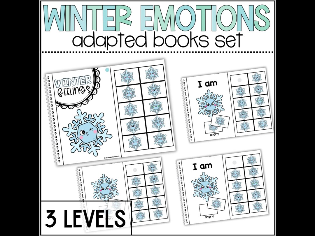 Winter Emotions Adapted Books, 3 Levels, Feelings Interactive Books ...