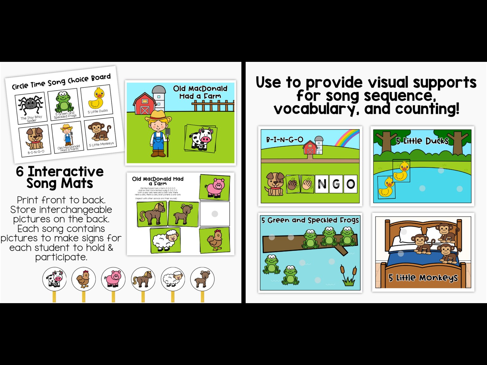 Circe Time Bundle, Visuals for Prek, Preschool Morning Meeting, Circle ...