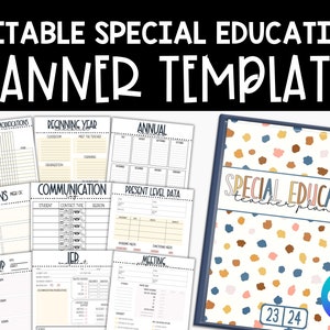 Self Contained Special Education Planner, Editable Boho Teacher Planner ...