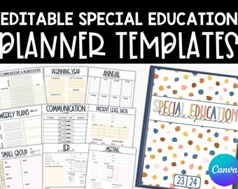 Editable Self Contained Special Education Planner, Editable Boho ...