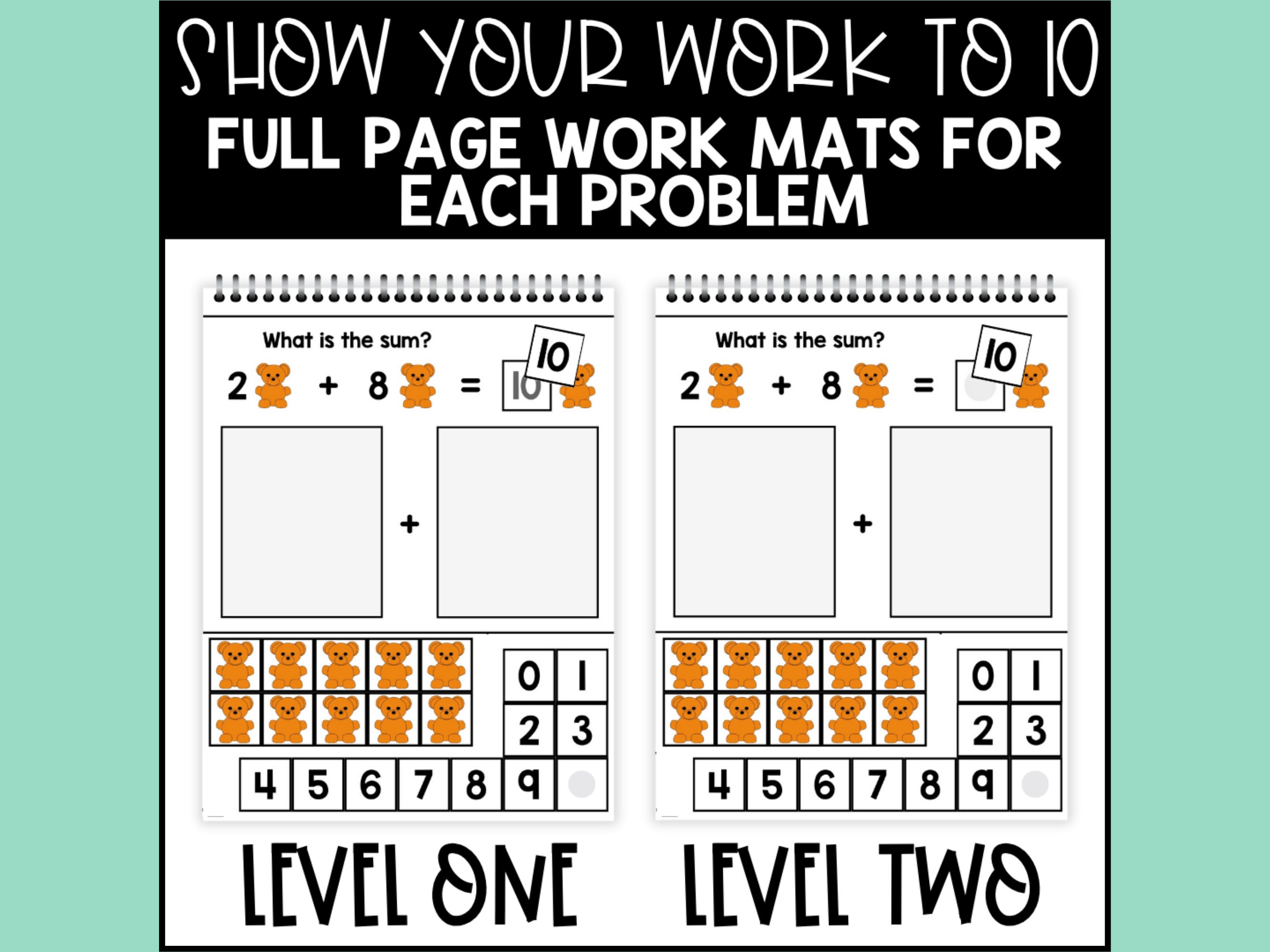 Basic Math Skills Interactive Books, Counting to 10, Addition to 10 ...