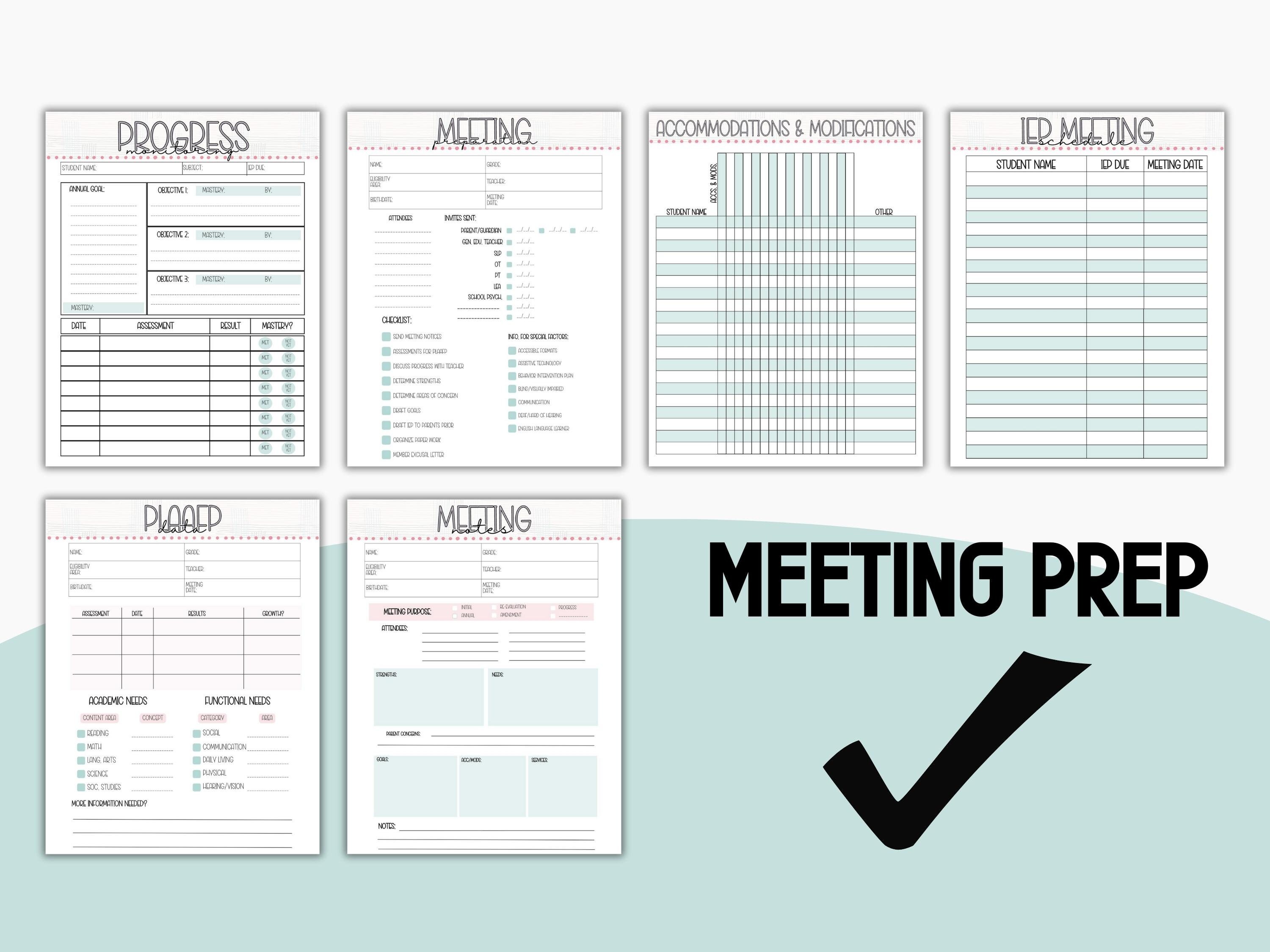Editable Special Education Caseload Templates, IEP Goal Planning ...