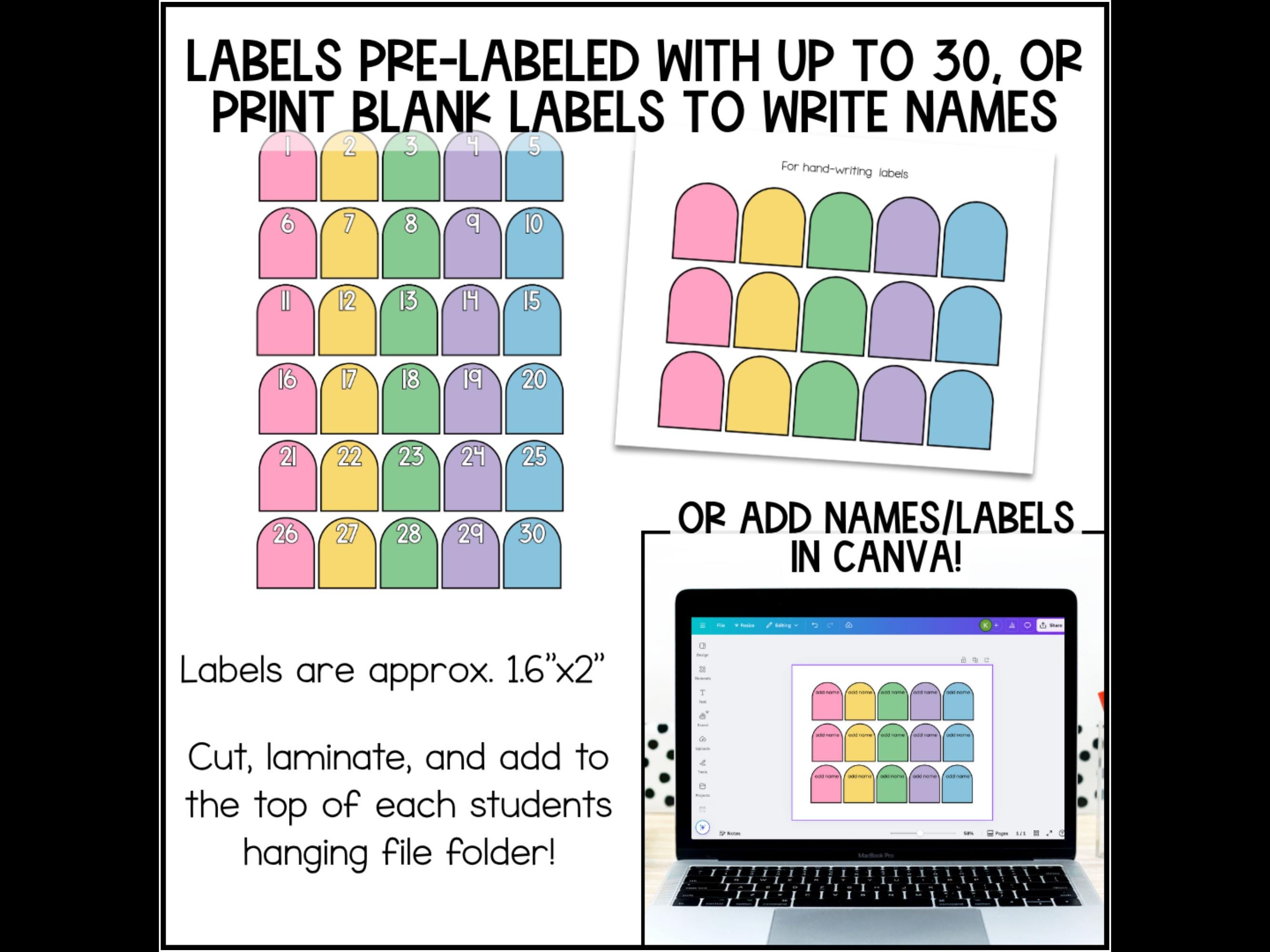 Groovy Crate Labels for Student Data, Student File Organization System ...