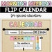 Morning Meeting Flip Calendar for Special Education, AAC Visual ...