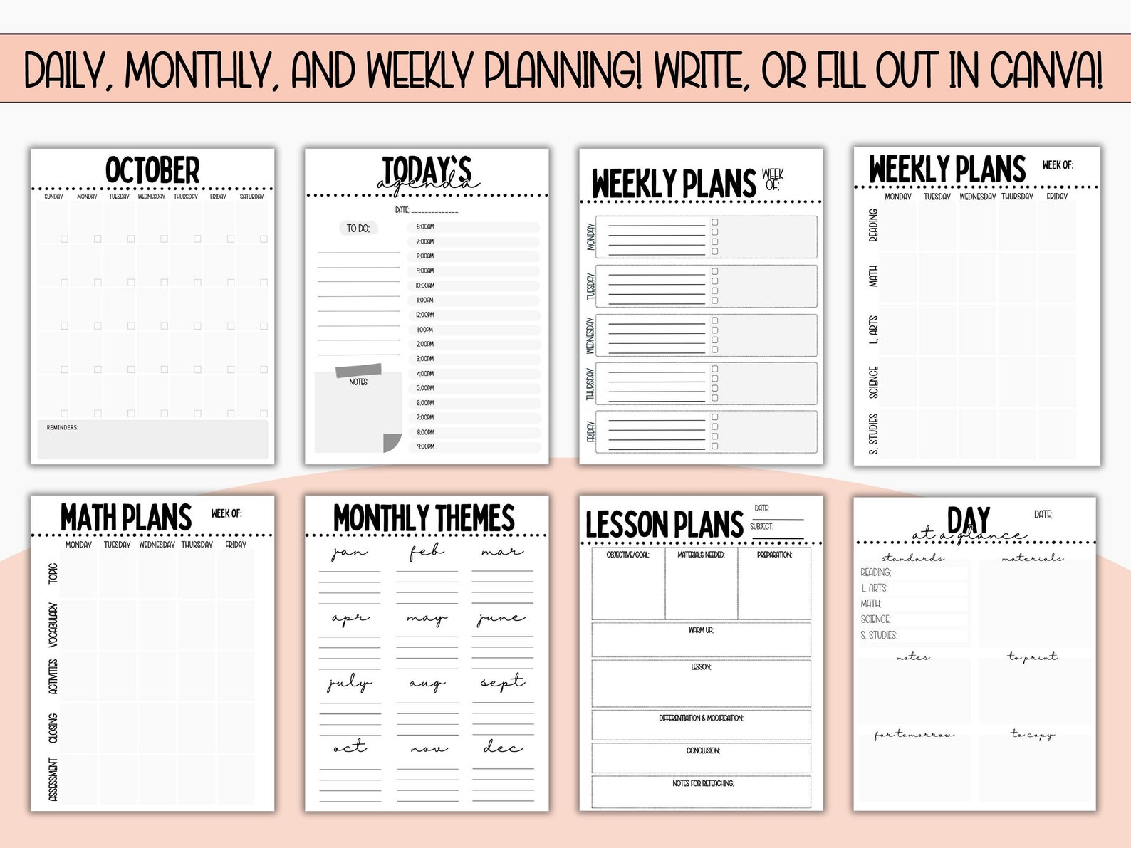 Self Contained Special Education Planner Editable Boho - Etsy