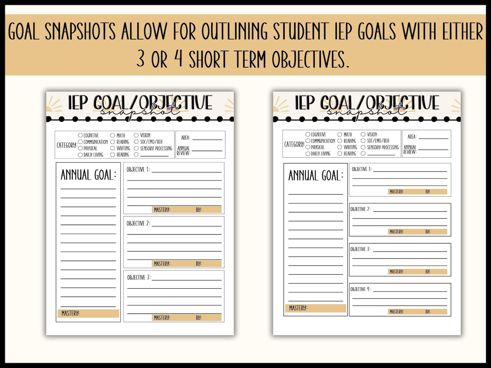 IEP Goal Progress Monitoring, Editable Iep Goal Tracking Templates ...