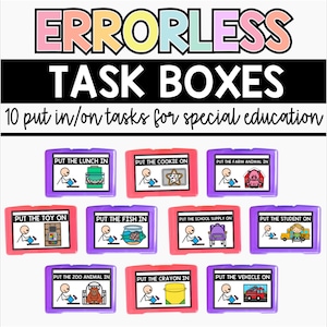 Errorless Task Boxes, Core Word Put Activities, Interactive Fine Motor ...