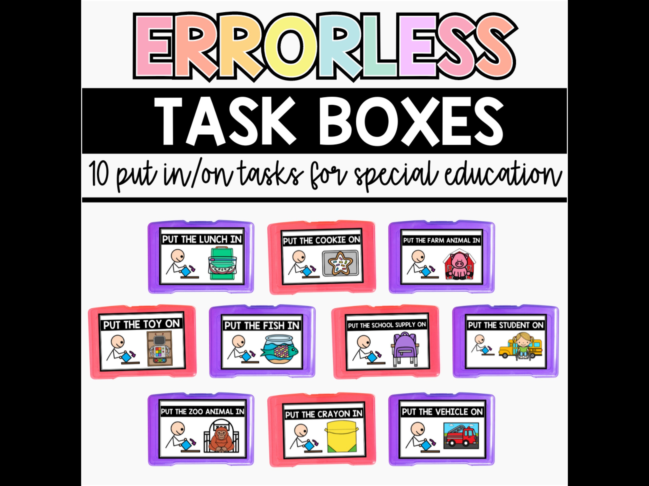 Errorless Task Boxes, Core Word Put Activities, Interactive Fine Motor ...