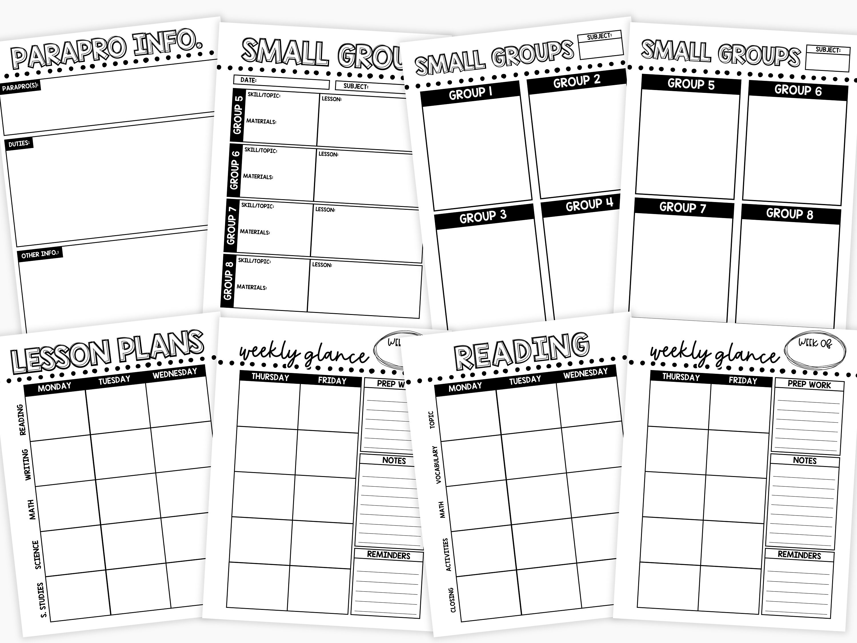 Editable Special Education Sub Binder, Printable SPED Maternity Leave ...