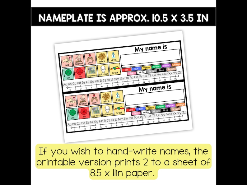 AAC Student Helper Desk Nameplate, Communication Board, Autism ...