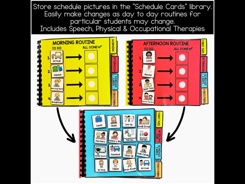 Visual Schedule Flip Book, Token Board, First Then Board, Special ...