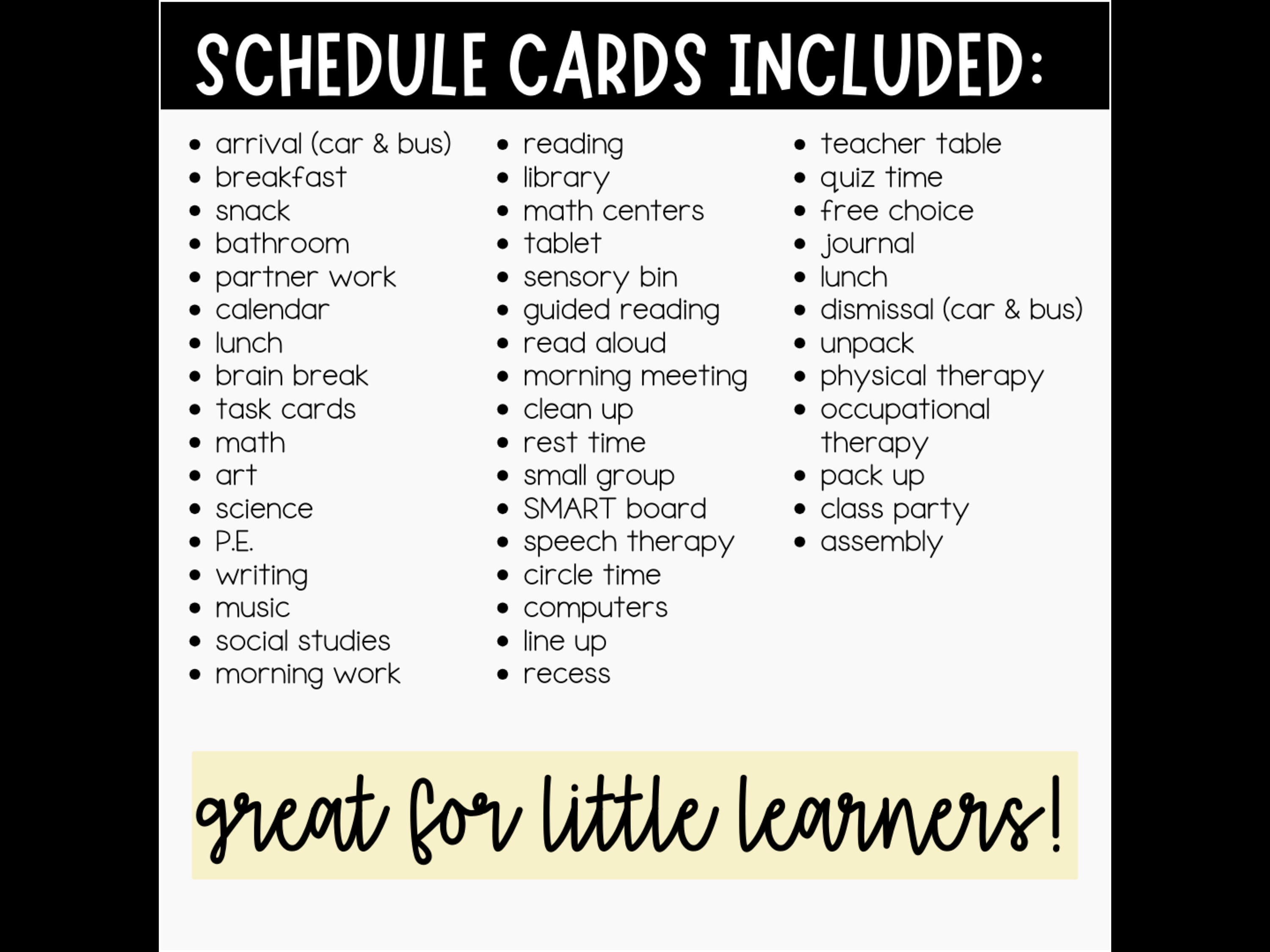 Editable Visual Classroom Schedule, Visual Schedule, Special Education ...