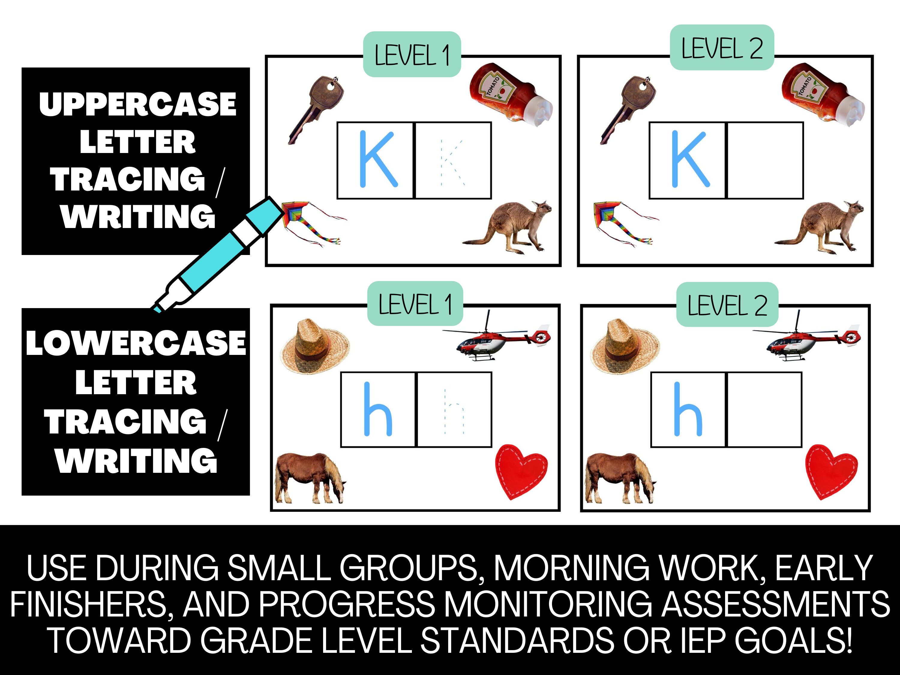Letter Recognition Special Education Task Boxes, Reading Assessments ...