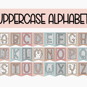 Boho Classroom Banner Letters, Boho Classroom Decor, Bulletin Board ...