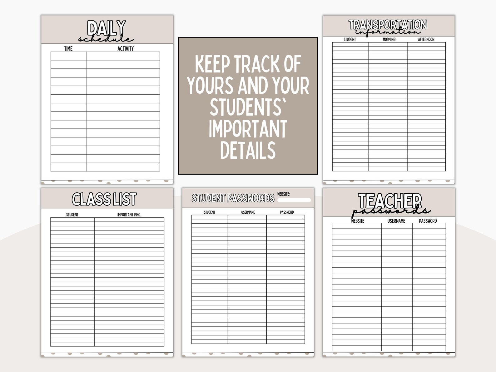Printable Boho Teacher Planner, Teacher Lesson Planner Organizer, 2023 ...