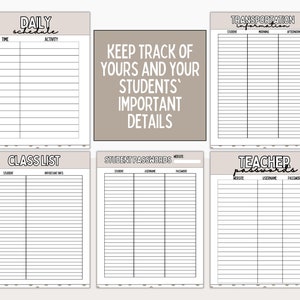 Printable Boho Teacher Planner, Teacher Lesson Planner Organizer, 2023 ...