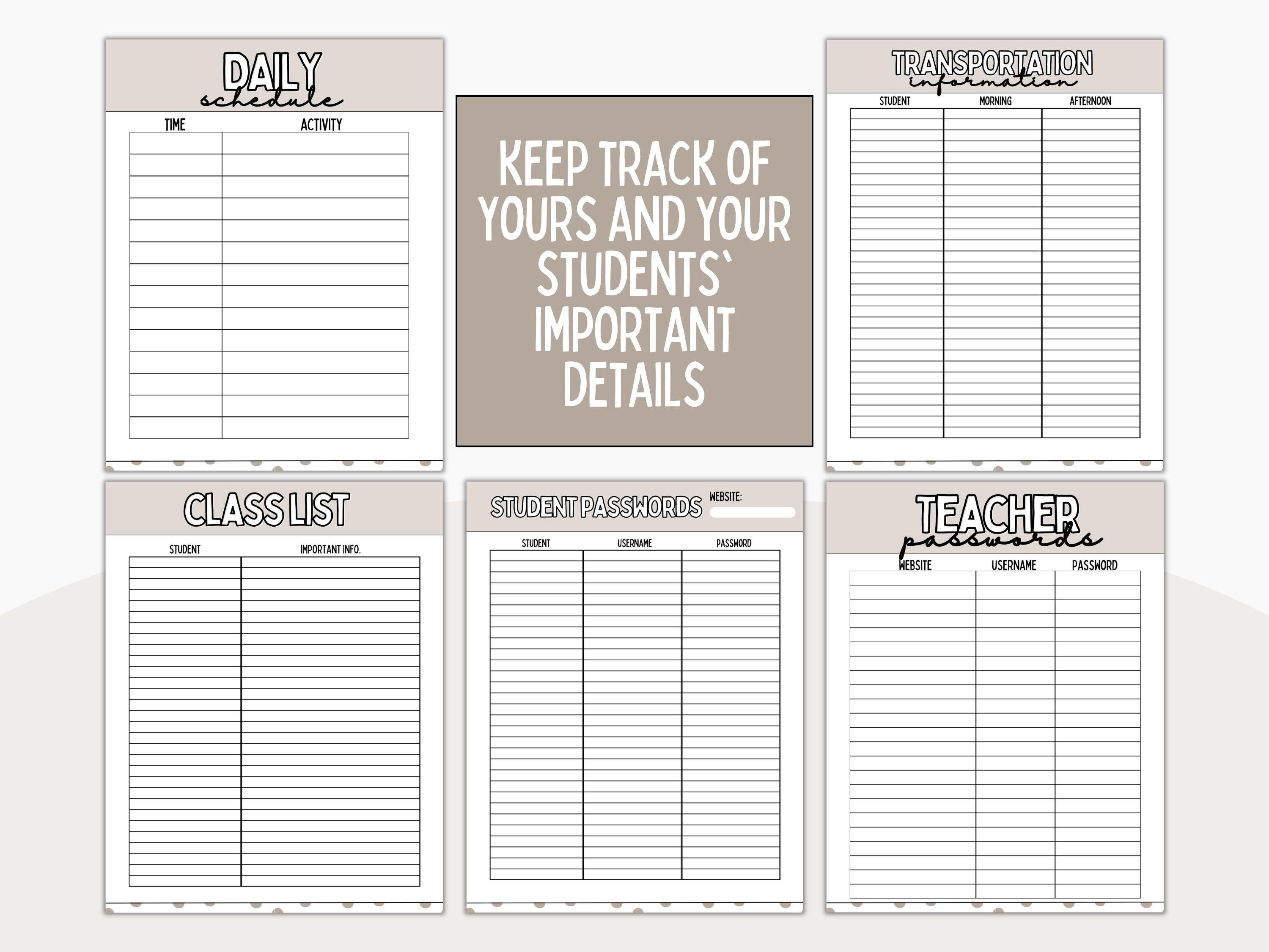 Printable Boho Teacher Planner, Teacher Lesson Planner Organizer, 2023 ...
