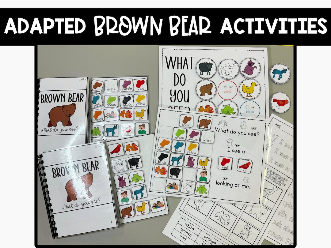 Printable Adapted Brown Bear Activities, Adapted Brown Bear Book ...