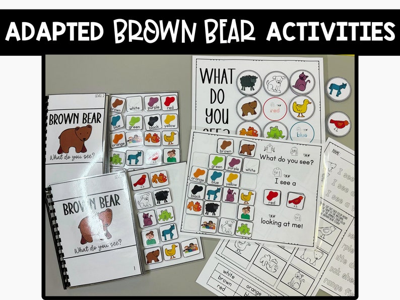 Printable Adapted Brown Bear Activities, Adapted Brown Bear Book ...