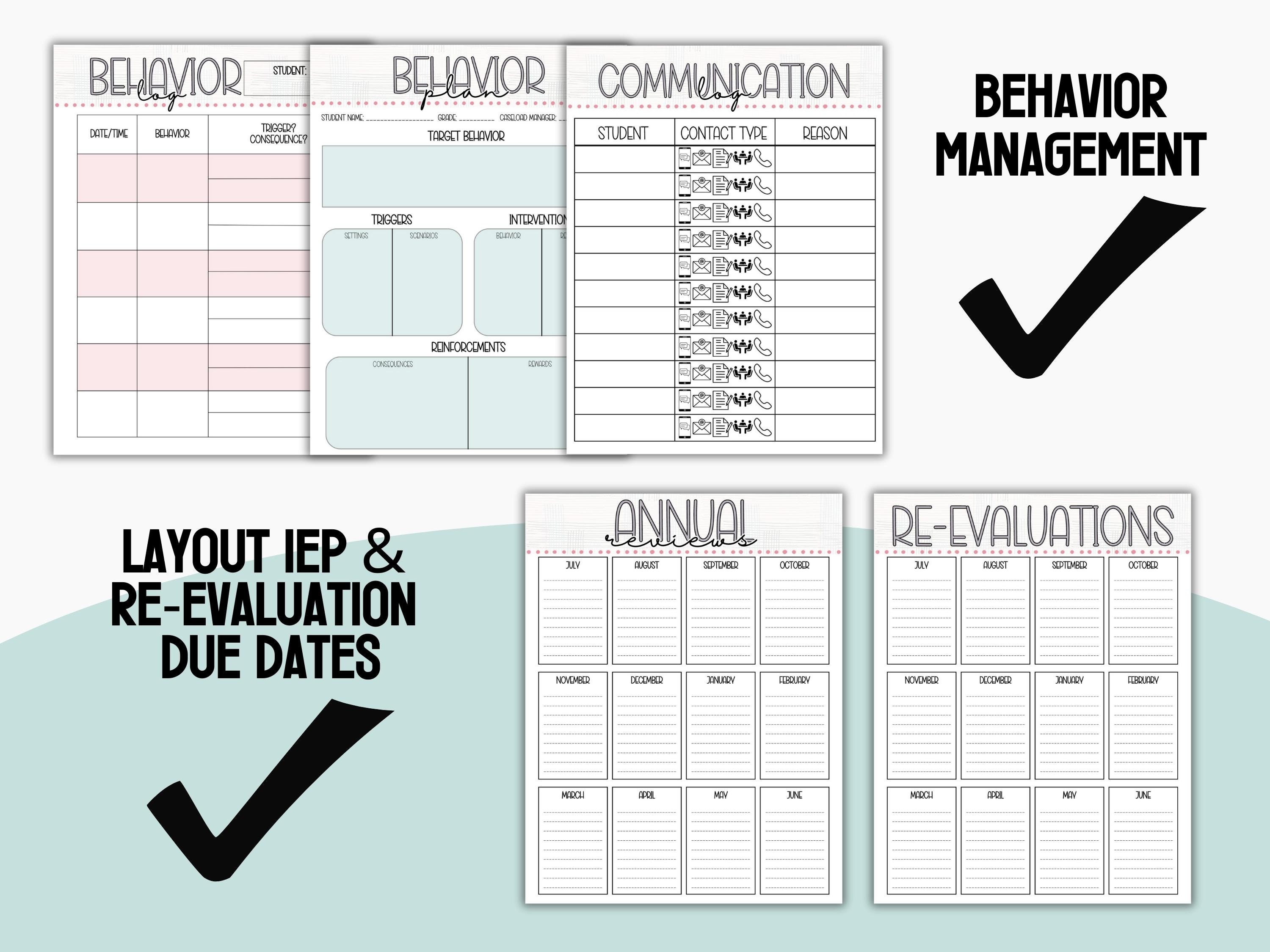 Editable Special Education Caseload Templates, IEP Goal Planning ...