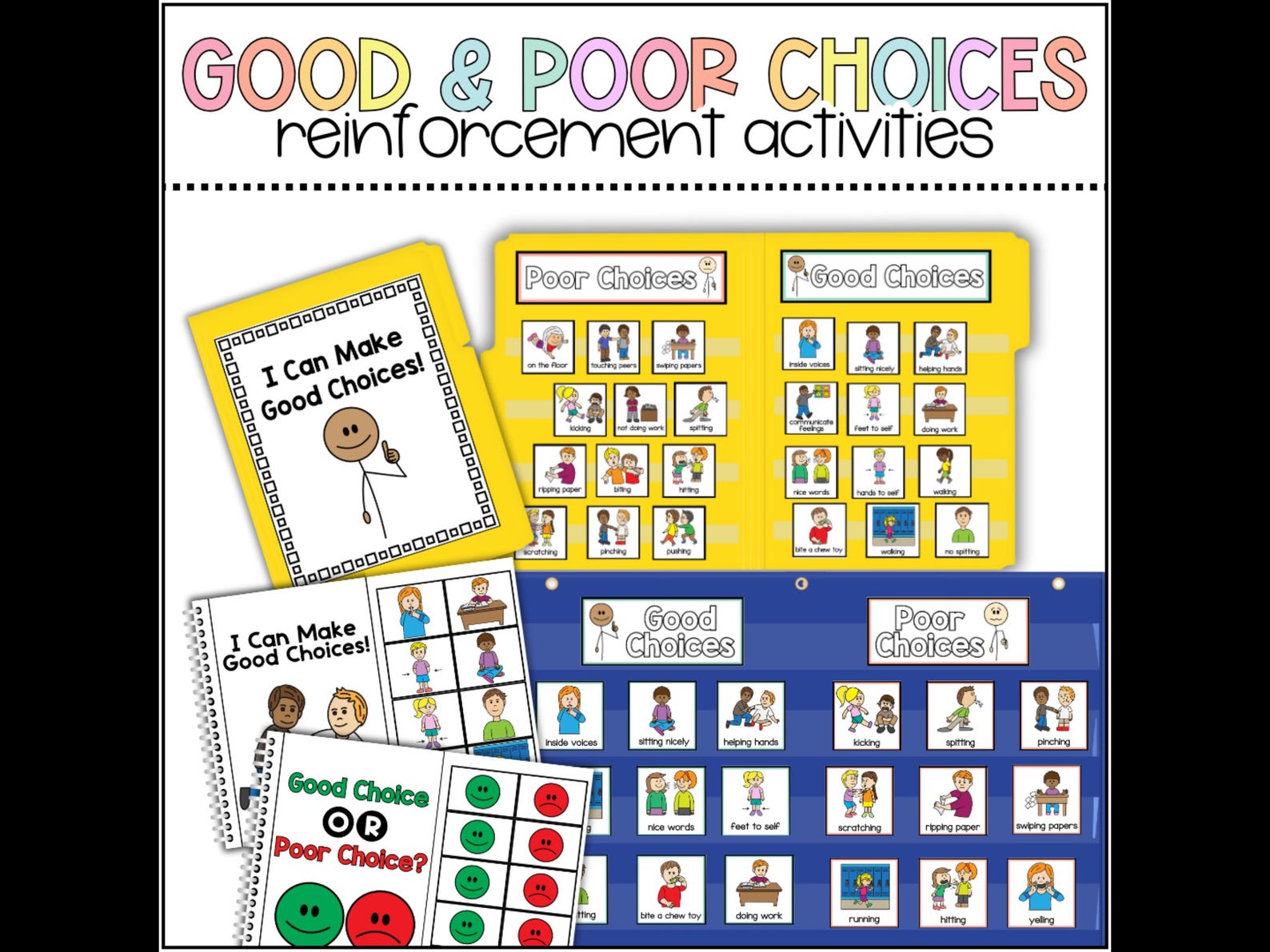 Good and Poor Choices Activities, Good Choices Adapted Books, Behavior ...