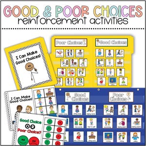 Good and Poor Choices Activities, Good Choices Adapted Books, Behavior ...