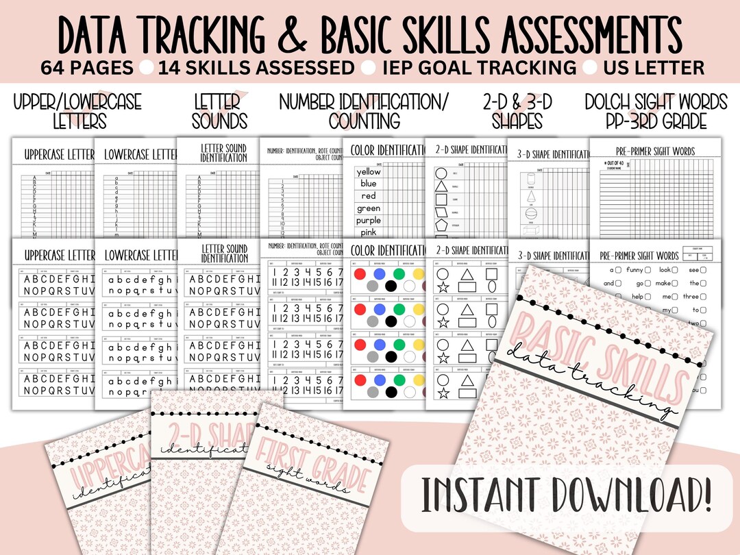 Student Data Tracker, Basic Skills Assessment, Basic Skills Checklist ...